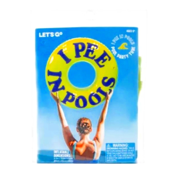 Party Supplies | Inflatable Pool Float With Fun Text I Pee In Pools Nip ...